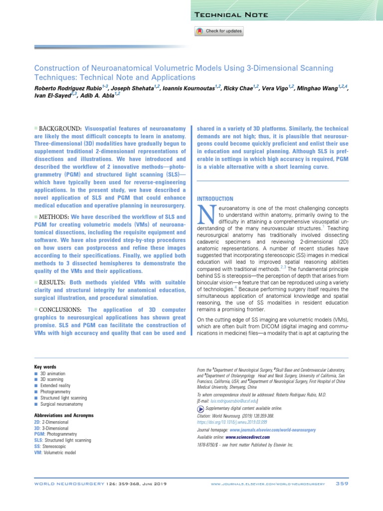 Construction of Neuroanatomical Volumetric Models Using 3-Dimensional ...