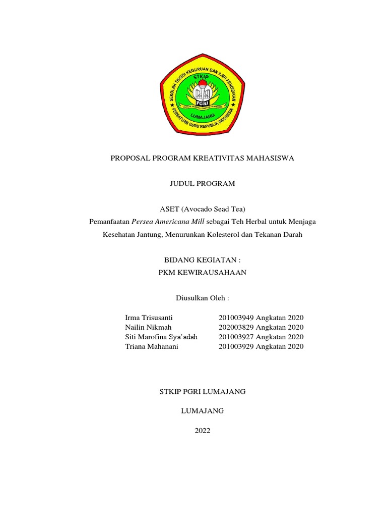 Avocado Sead Tea - PKM-K | PDF | Kesehatan Holistik