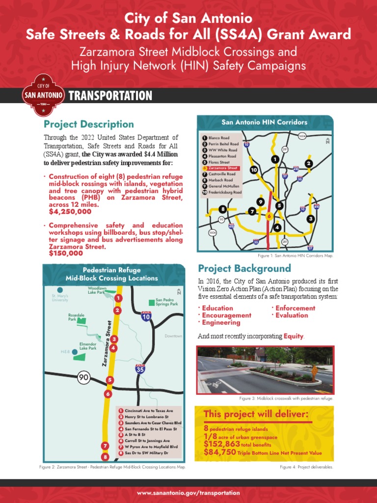 COSA SS4A One-Pager Grant Award 2.2.23 | PDF | Road Traffic Safety ...