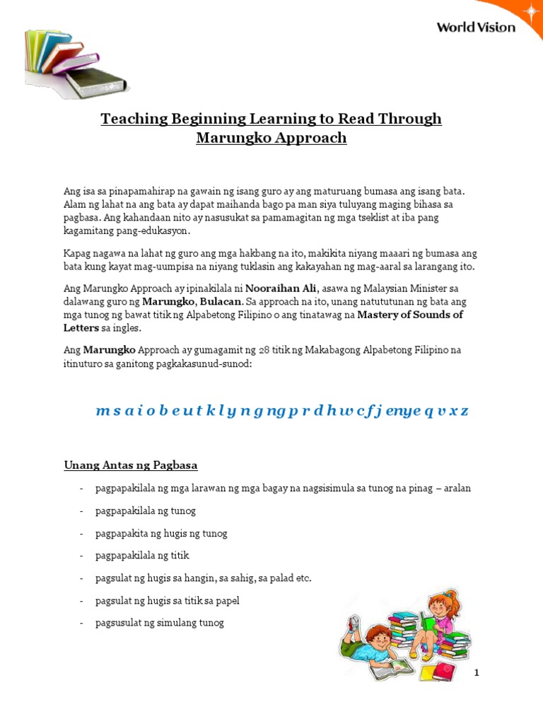 Teaching Beginning Learning To Read Through Marungko and Fuller Approach | PDF