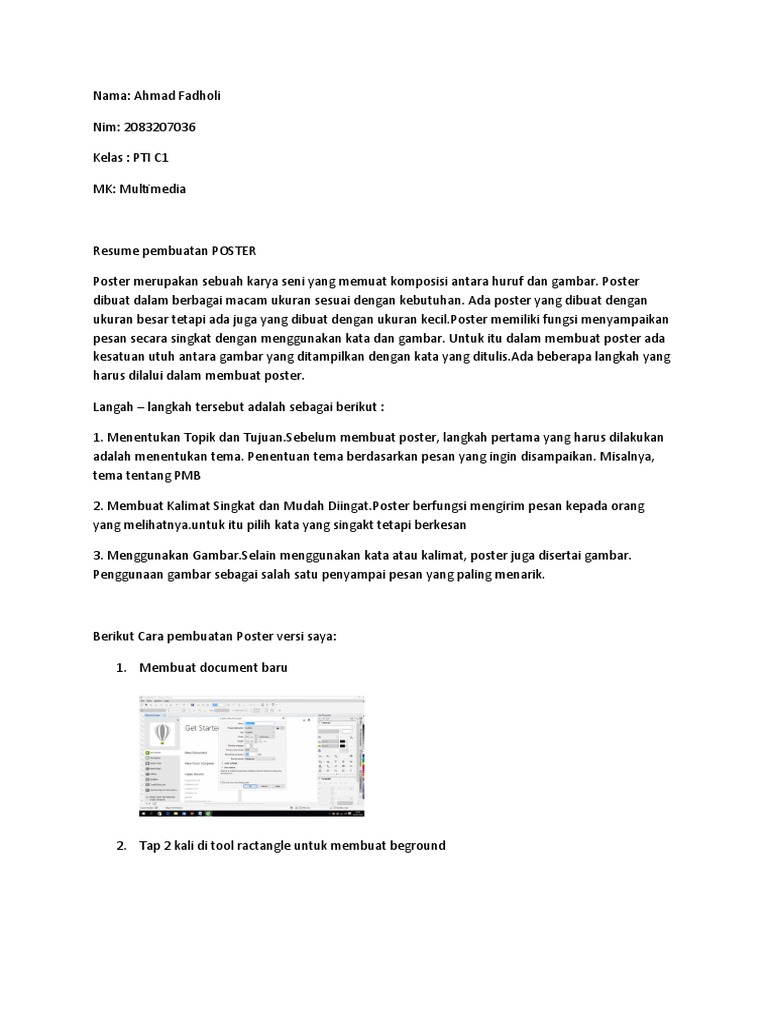 Resume Pembuatan POSTER | PDF