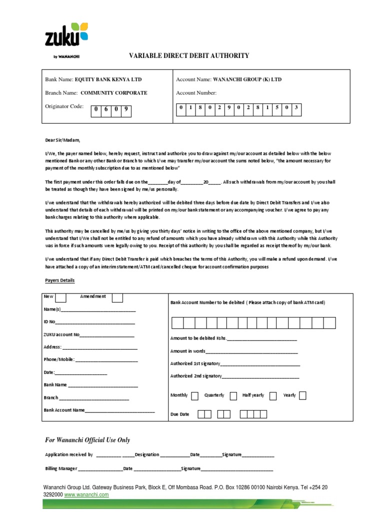 DirectDebitForm SignupformV2 | PDF | Debit Card | Banks