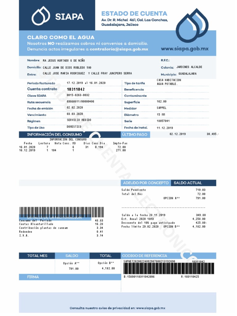 Recibo Siapa Cta 10311042 | PDF