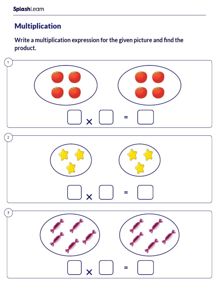Multiplication Using Equal Groups Worksheet | PDF