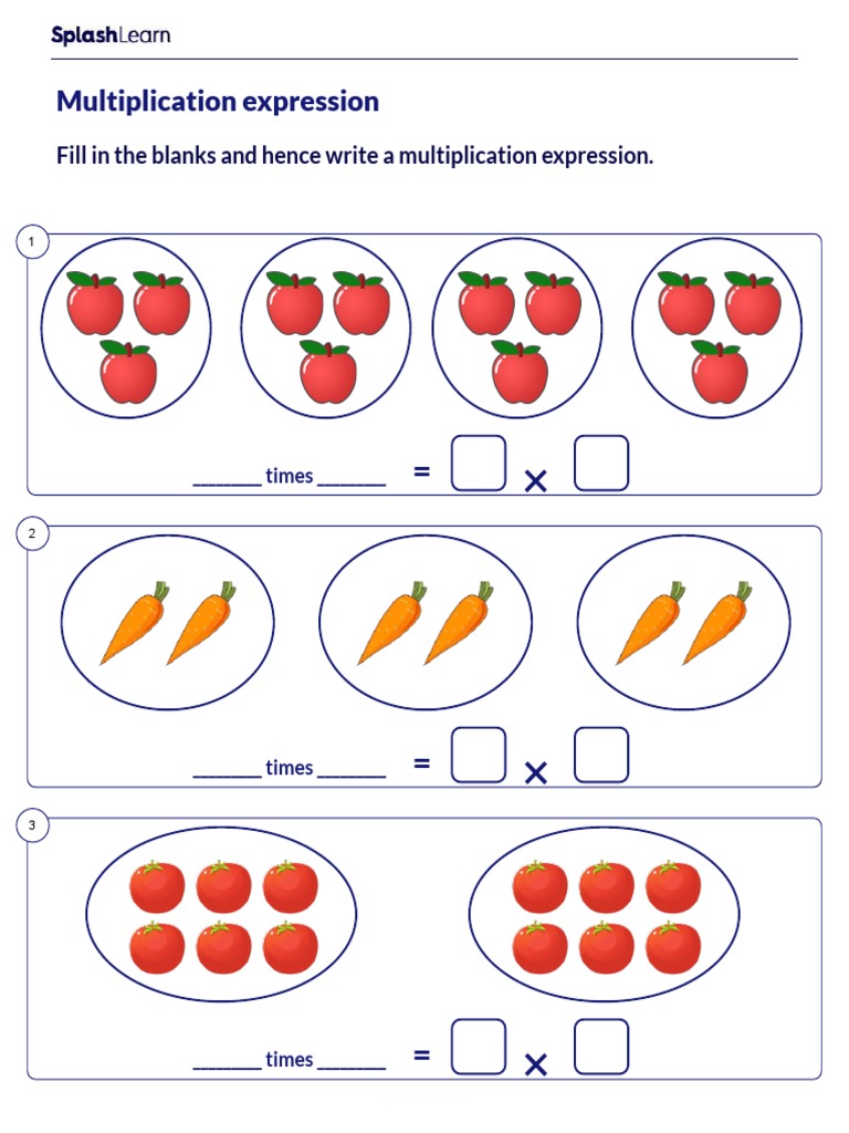 Find The Multiplication Expression Worksheet | PDF