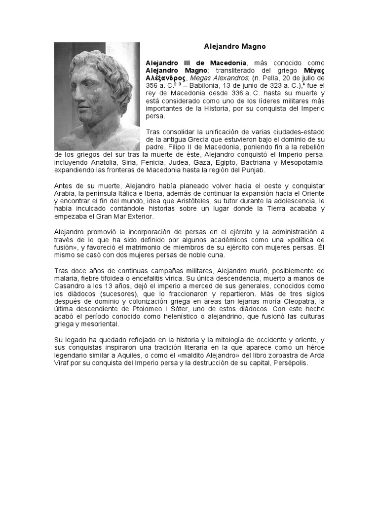 Magno Alejandro | PDF | Alejandro el Grande | Imperio aqueménida