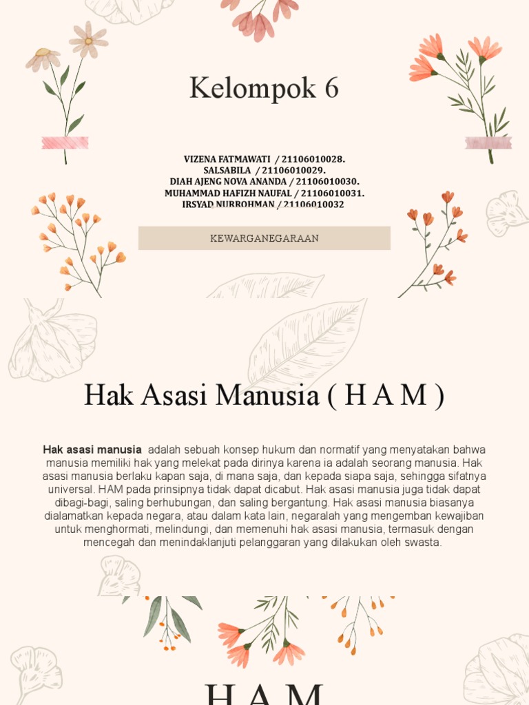 Kel 6 PKN Hak Asasi Manusia | PDF | Politik