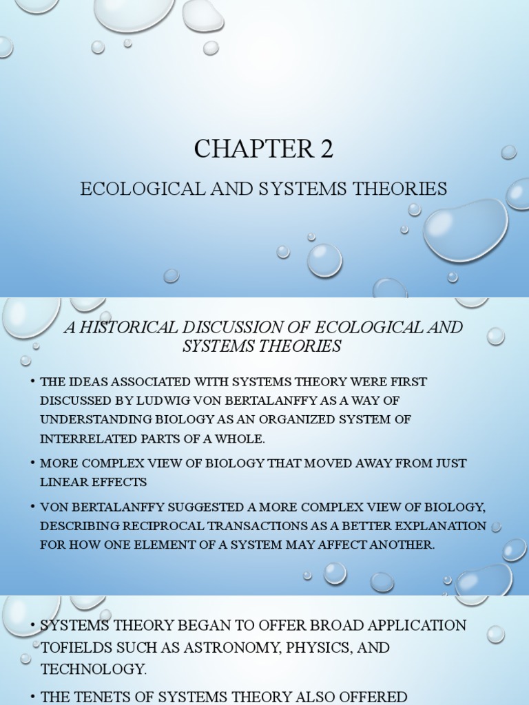 Ch02 PPT | Download Free PDF | Systems Theory | Ecology
