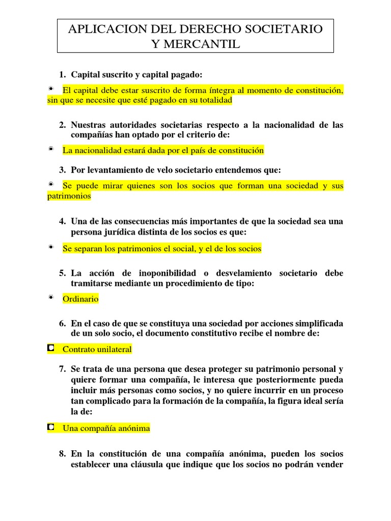 Derecho - Mercantil y Societario | PDF