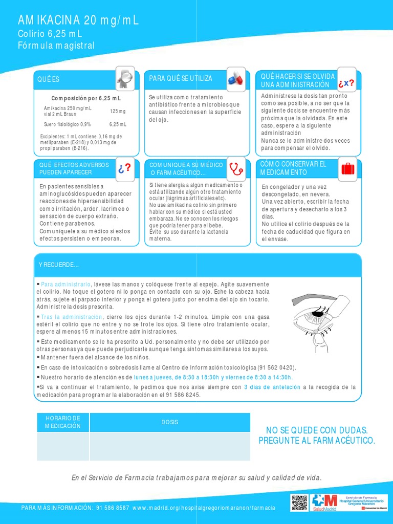 Amikacina 20 MGML Colirio | PDF