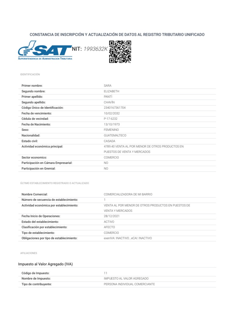 Portal SAT - Constancia de RTU Digital - Guatemala | PDF | Pagos | Business