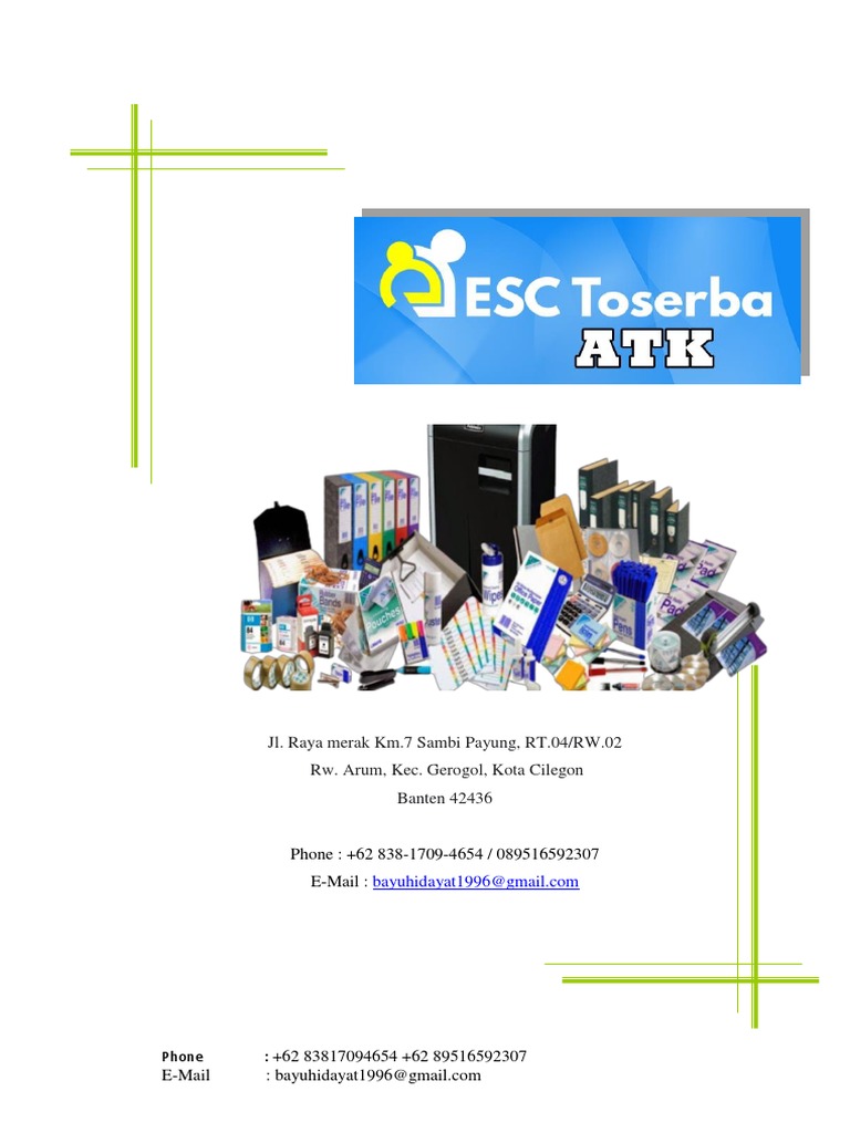 Proposal Penawaran Harga Atk Esc | PDF