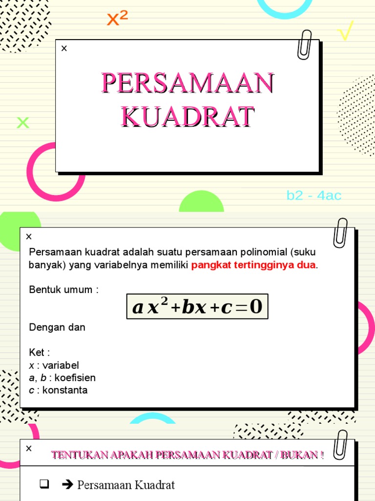 10 - Persamaan Kuadrat | PDF