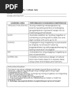 Performance Task in Filipino | PDF