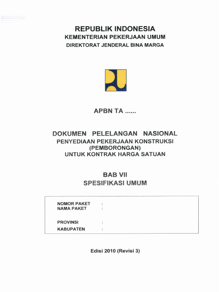 Spesifikasi Teknis Bina Marga | PDF