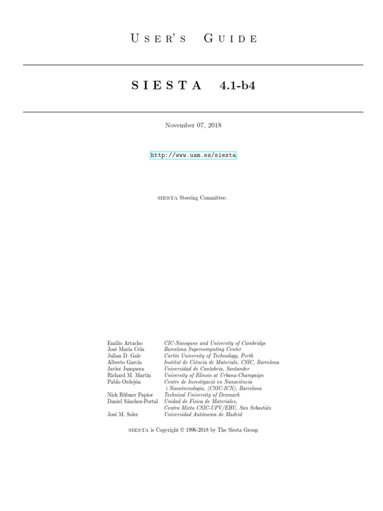 Siesta Screen | PDF | Message Passing Interface | Library (Computing)