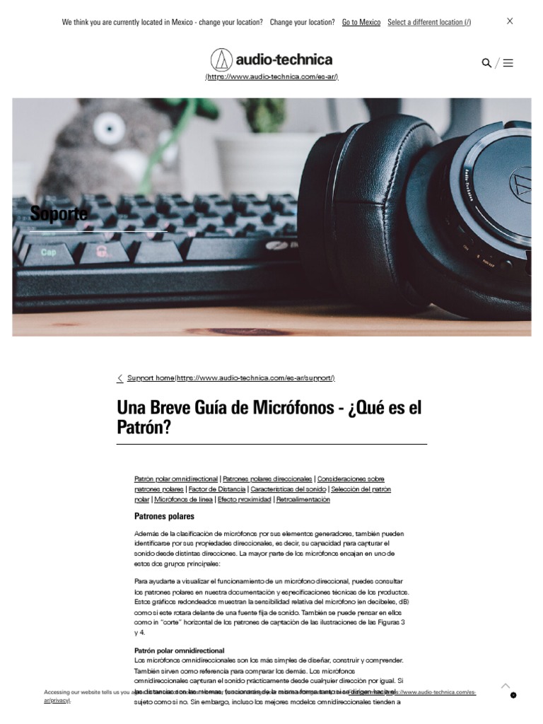 Una Breve Guía de Micrófonos - ¿Qué Es El Patrón | PDF | Micrófono | Sonido