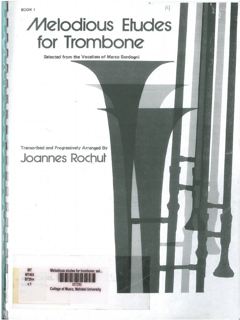 Rochut, Joannes-Melodious Etudes For Trombone Book I | PDF