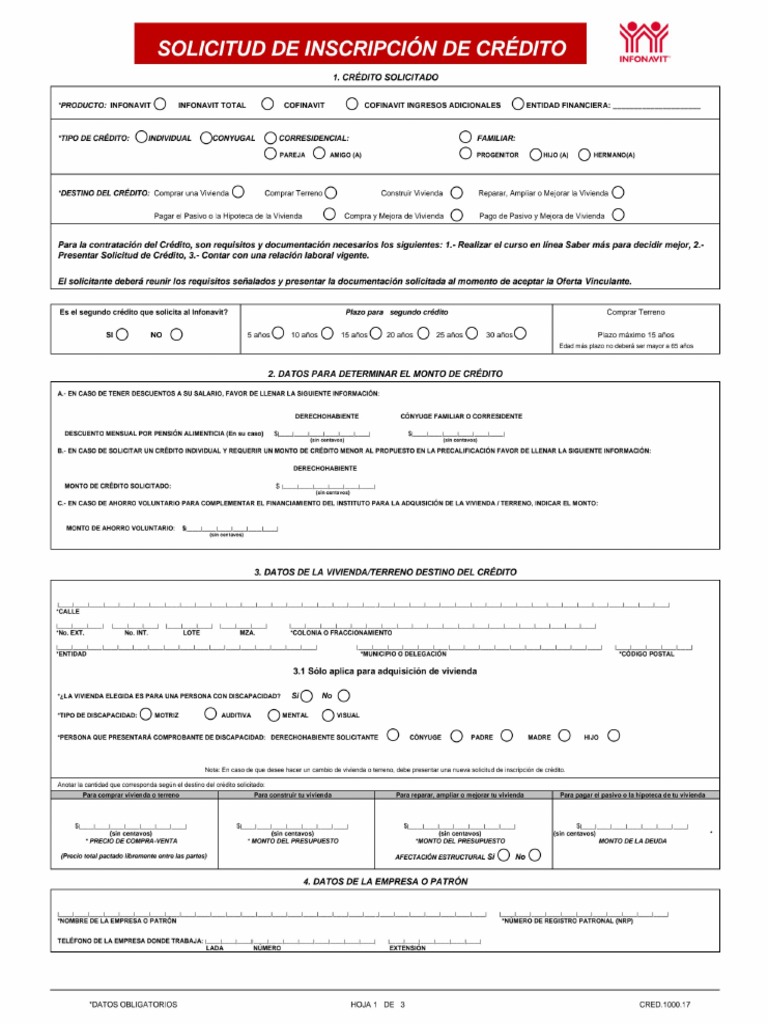 Solicitud de Credito V.17 EDITABLE | PDF