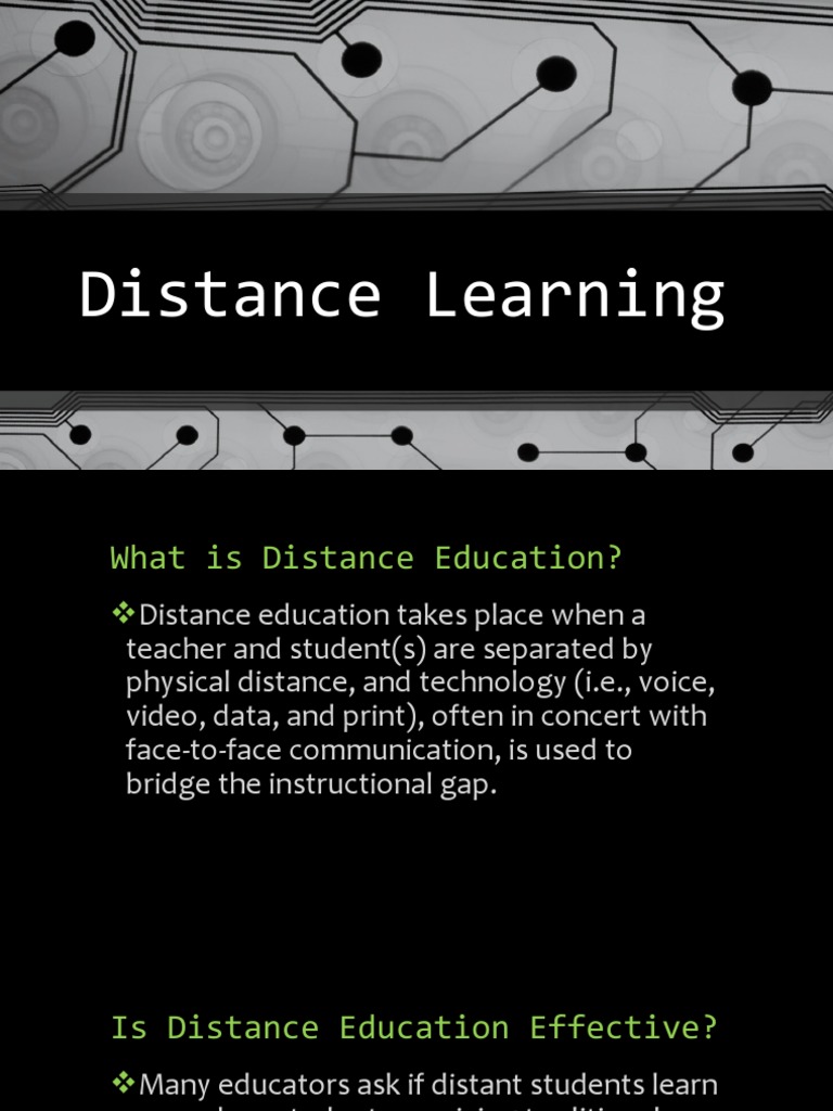 Distance Learning | PDF | Distance Education | Educational Technology Distance Learning | PDF | Distance Education | Educational Technology