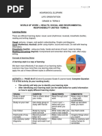 Life Orientation Grade 8 Lesson Plans Term 2 | PDF | Learning Styles ...