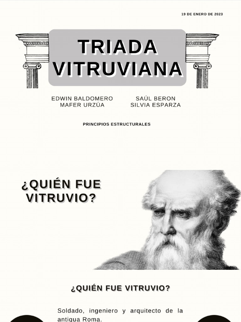Triada Vitruviana - Principios Estructurales PDF | PDF