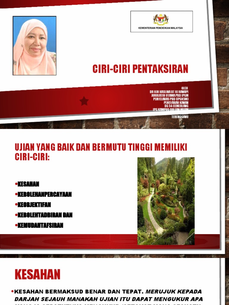 Ciri Ciri Pentaksiran | PDF