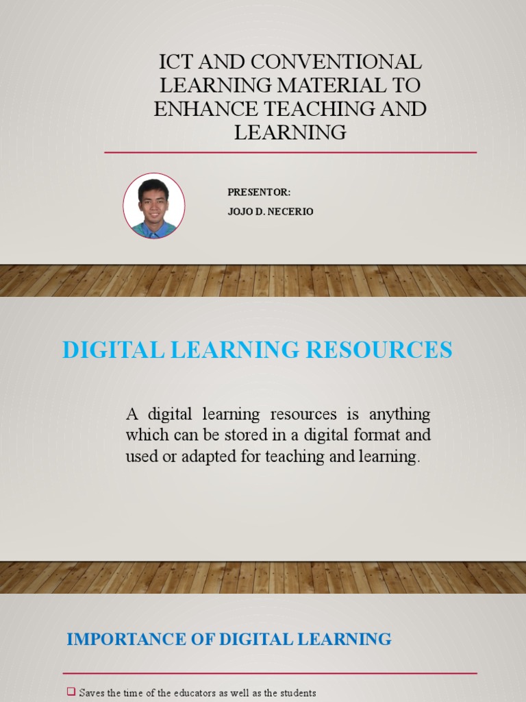 ICT and Conventional Learning Material | PDF