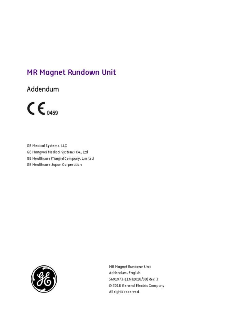 MR Magnet Rundown Unit - UM - 5691973-1EN - 3 | Download Free PDF ...