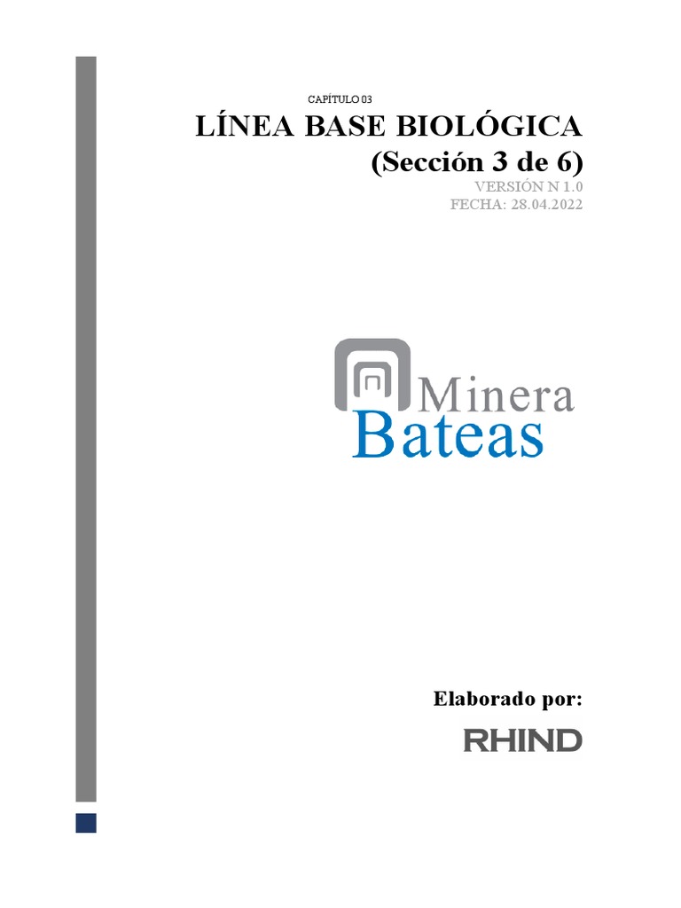 Capítulo 3.3 Descripción Del Medio Biológico - Rev0 | PDF | Ecosistema ...