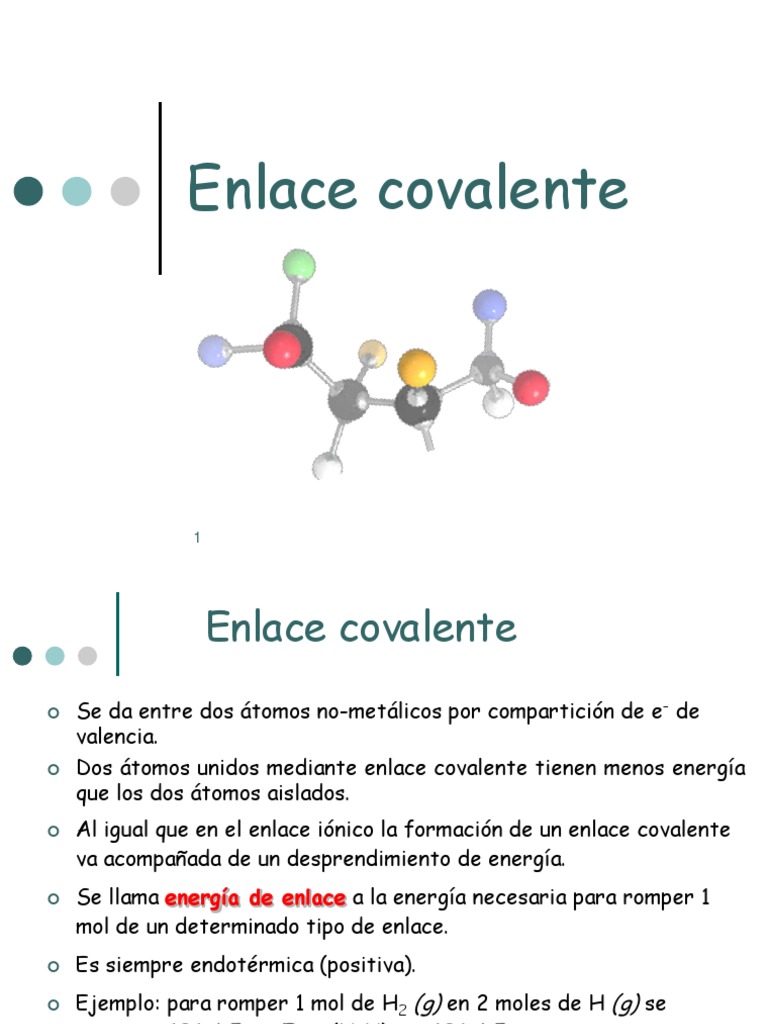 Enlace Covalente 2013 Breve | PDF | Polaridad química | Enlace químico