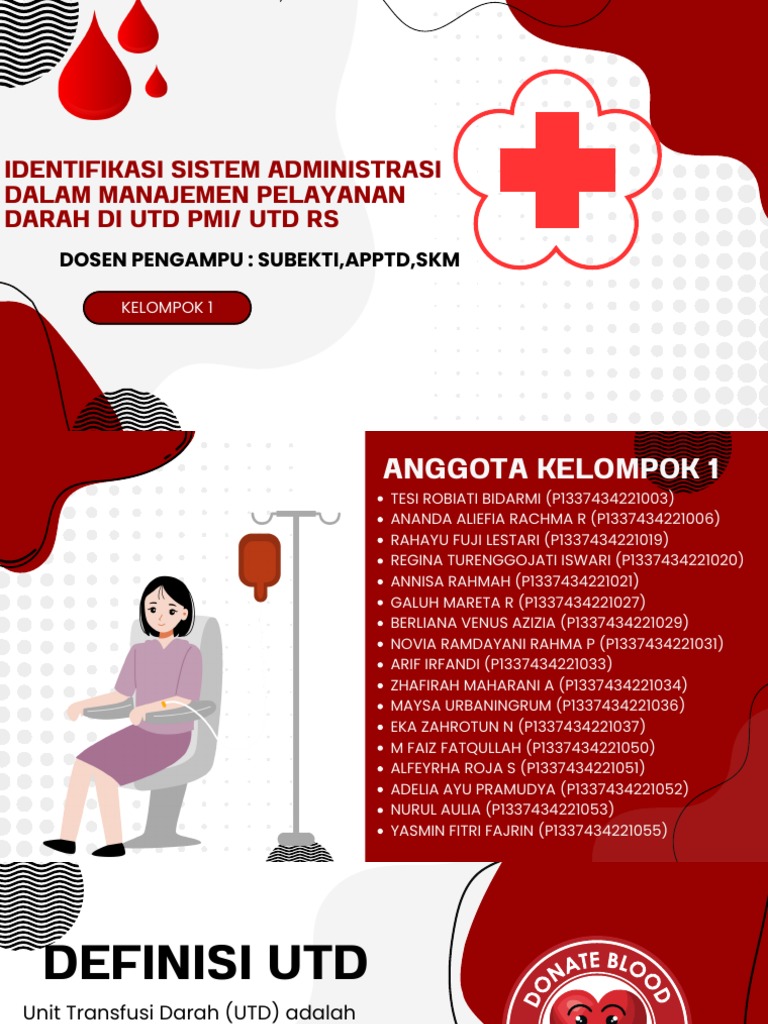 Identifikasi Sistem Administrasi Dalam Manajemen Pelayanan Darah Di Utd Pmi Utd RS | PDF