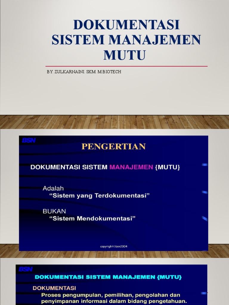 Dokumentasi Sistem Manajemen Mutu | PDF