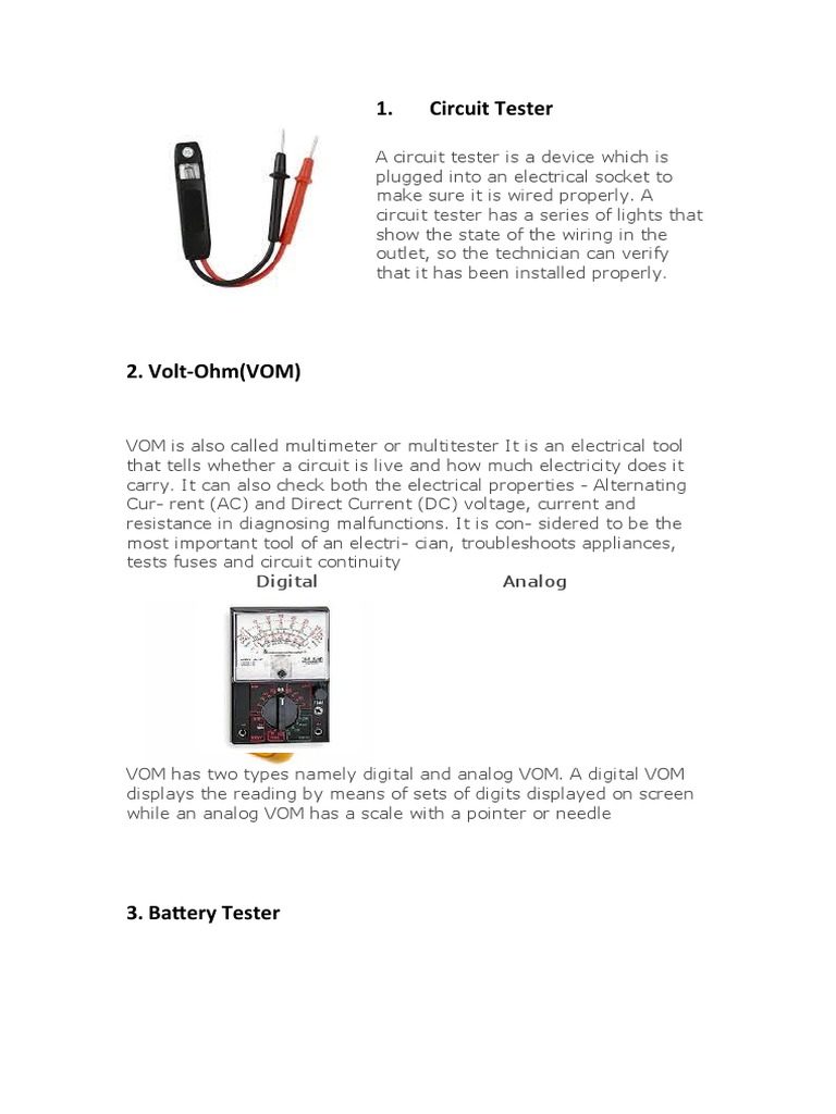Electrical Tool | PDF | Electrical Components | Electrical Engineering