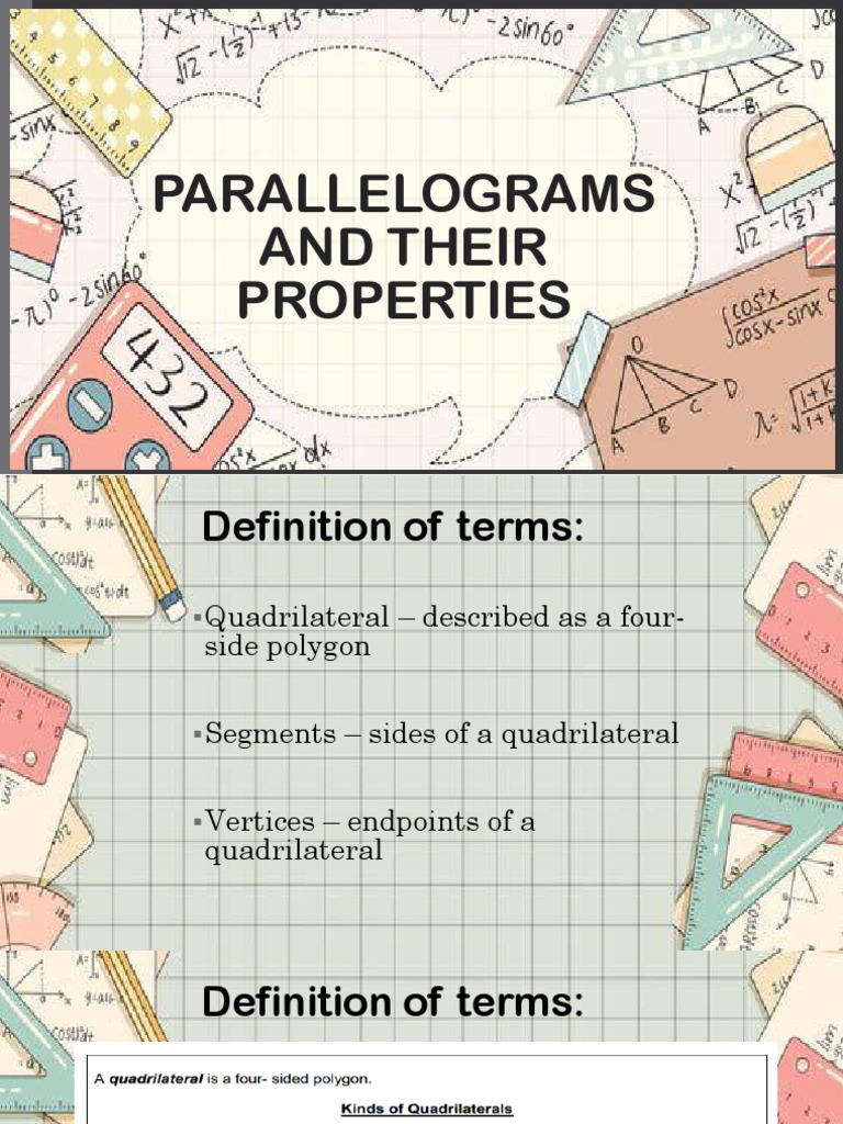 Parallelograms and Their Properties | PDF | Euclidean Plane Geometry ...
