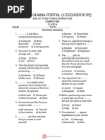 BECE ICT Past Question | PDF | Computer File | Computer Data Storage