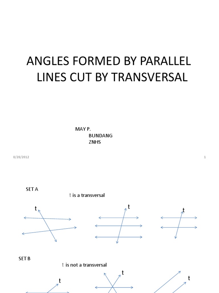 Geometry: Angles and Transversals | PDF | Geometry | Elementary Geometry