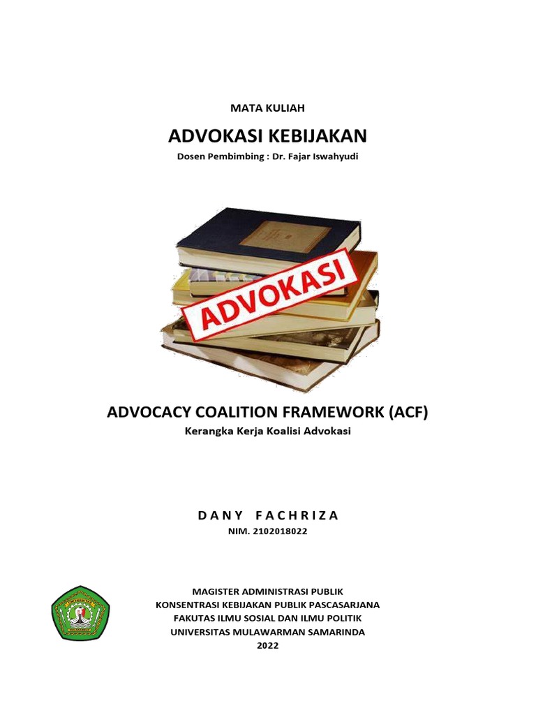 Advokasi Kebijakan: Advocacy Coalition Framework (Acf) | PDF