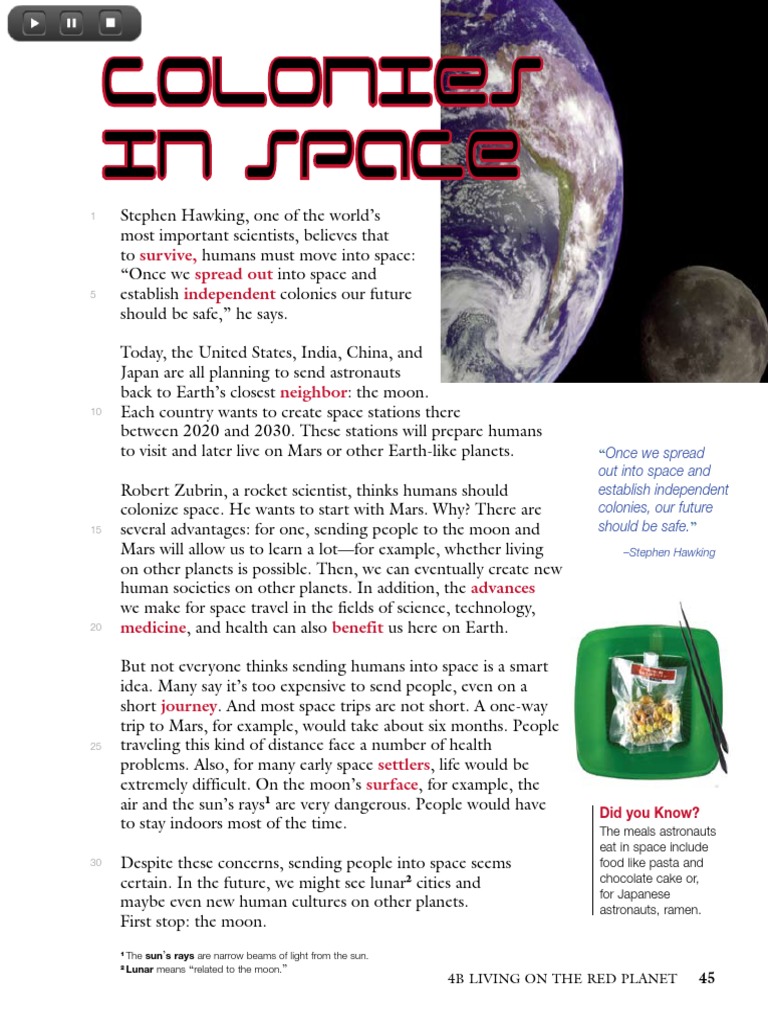 Colonies in Space: Survive, Spread Out Independent | PDF | Moon | Space