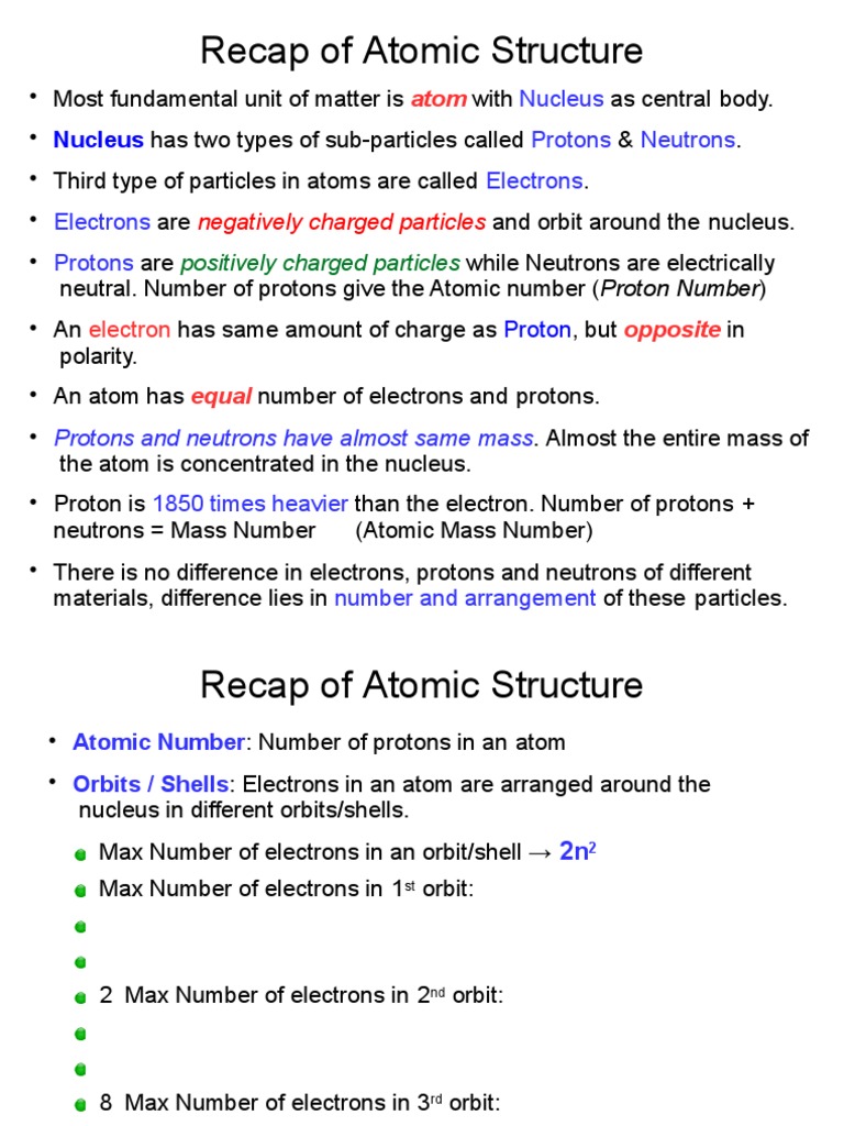 Atomic Structure Rewind | PDF | P–N Junction | Semiconductors