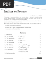 INDICES Cheat Sheet | PDF | Exponentiation | Numbers
