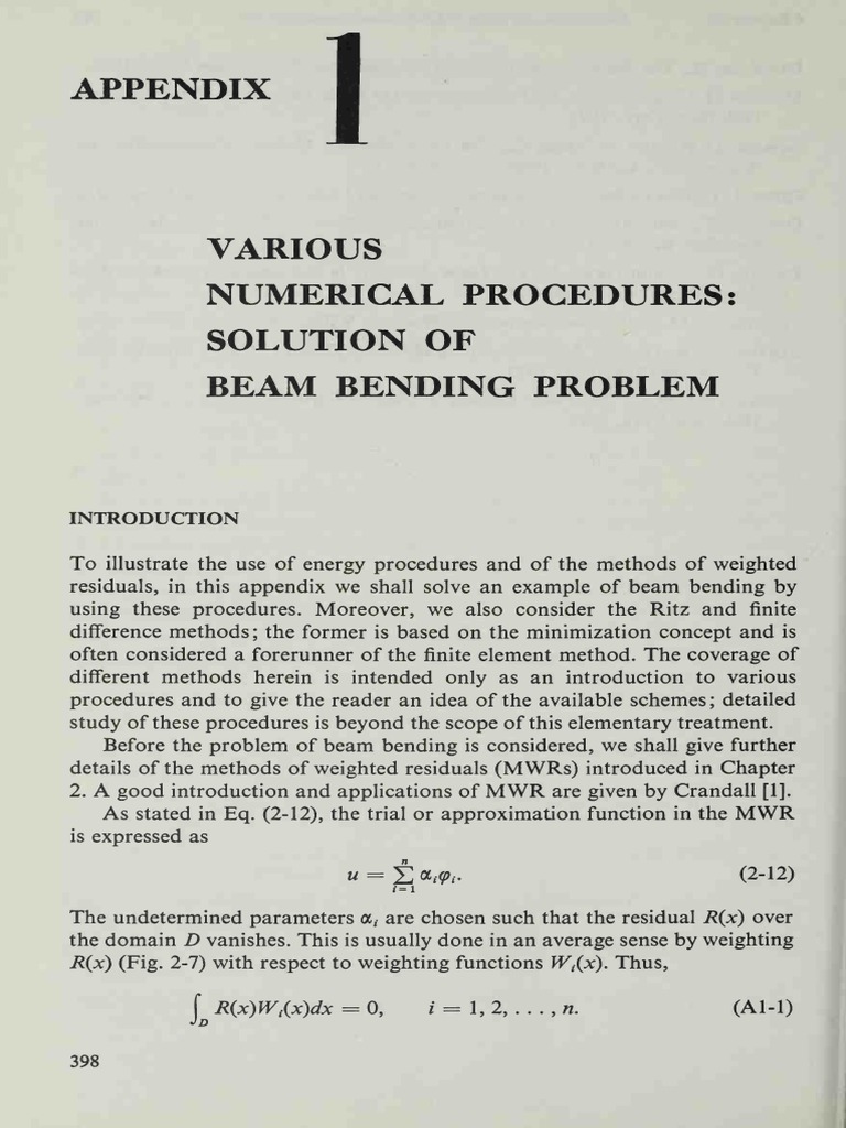 Appendix I | PDF | Finite Element Method | Bending