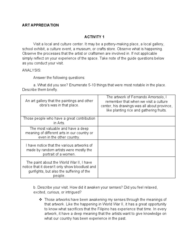 Art App - Activity 1 | PDF Art App - Activity 1 | PDF
