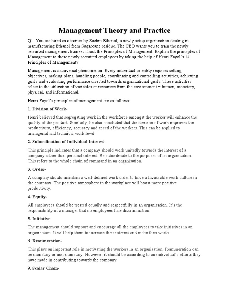 Principles Of Management Training Guide Pdf Behavioural Sciences