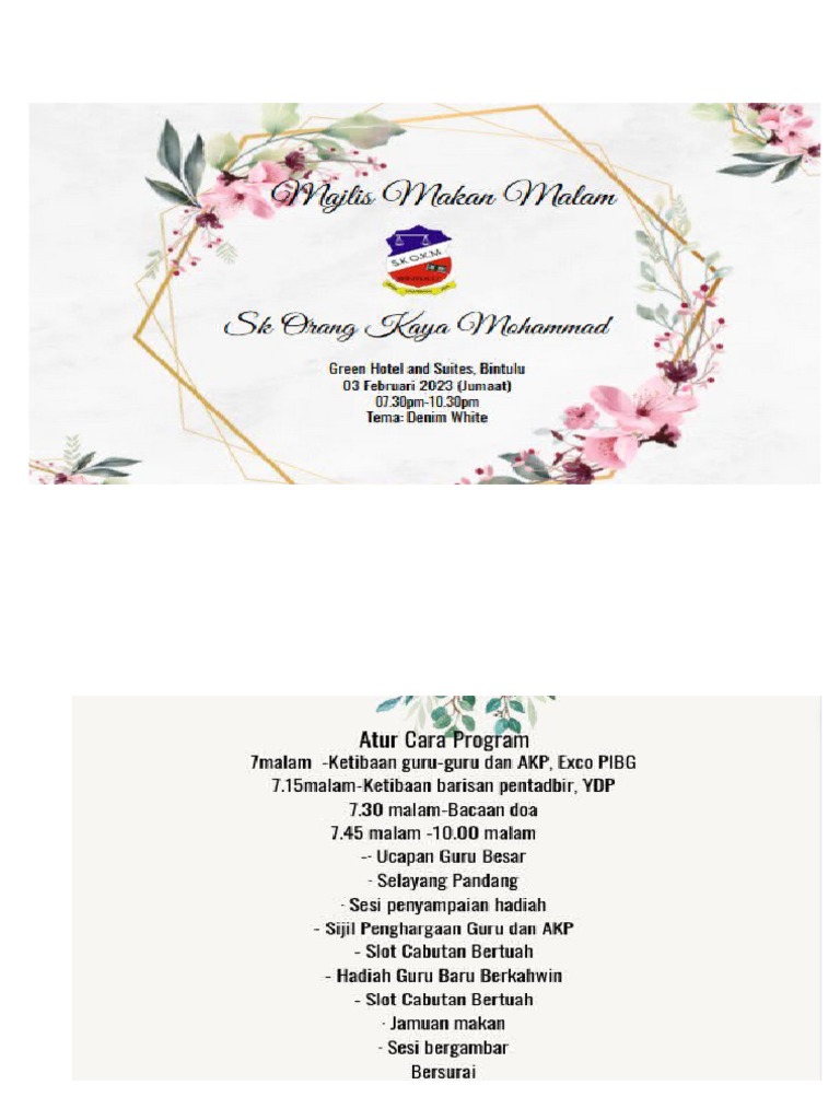 Buku Program Dinner | PDF