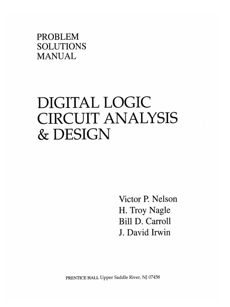 Solutions Manual Digital Logic Circuit Analysis Design | PDF | Computer ...