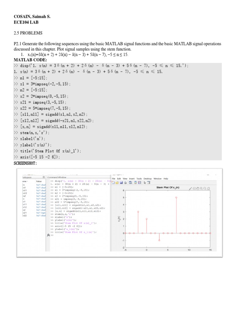 Matlab (2 1-2 8) Final | PDF | Functions And Mappings | Complex Analysis