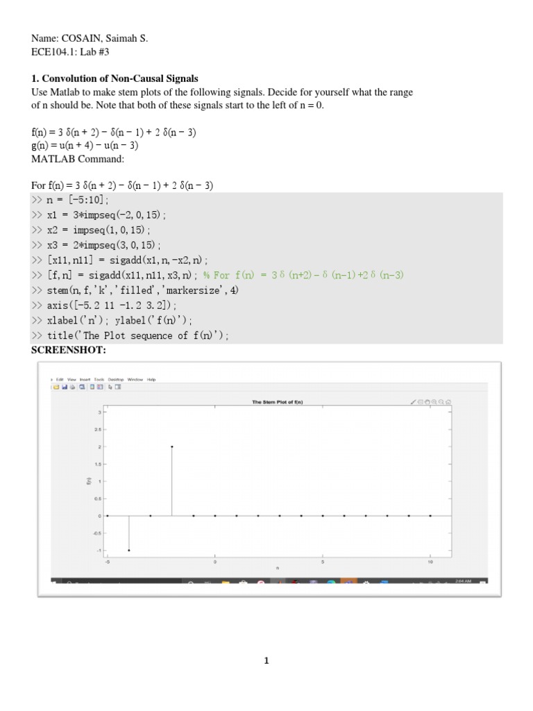 Analysis of Convolution and Difference Equations for Discrete-Time Signals | PDF | Computing ...