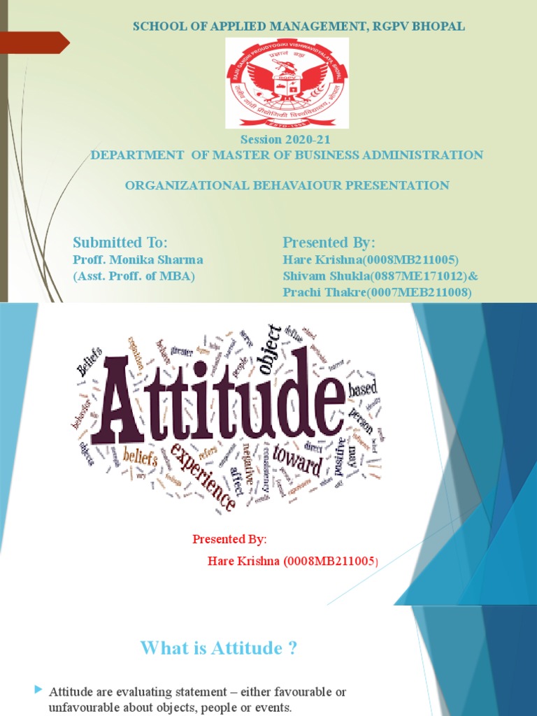 Attitude, Personality, Perception | PDF | Attitude (Psychology ...