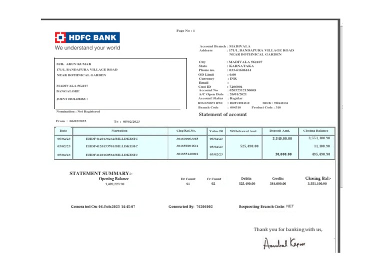 HDFC STMT 2 | PDF | Business Economics | Payments
